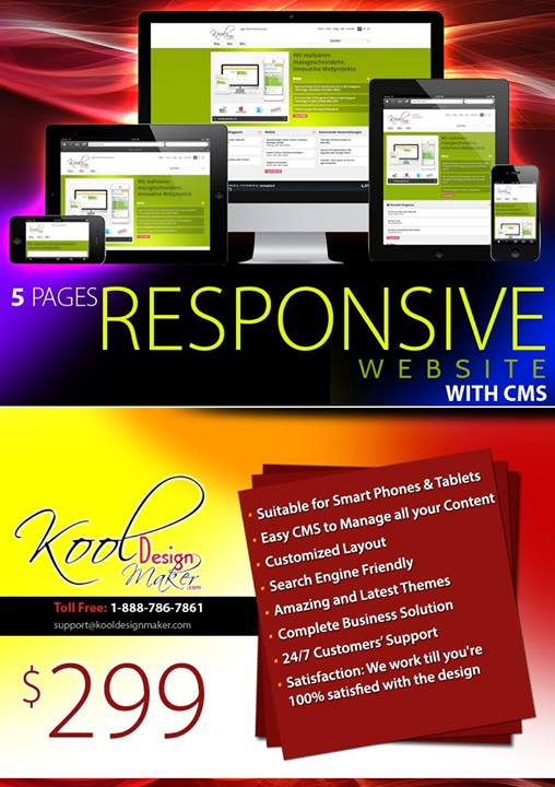 responsive website design discount deal KDM — Kooldesignmaker.com ...